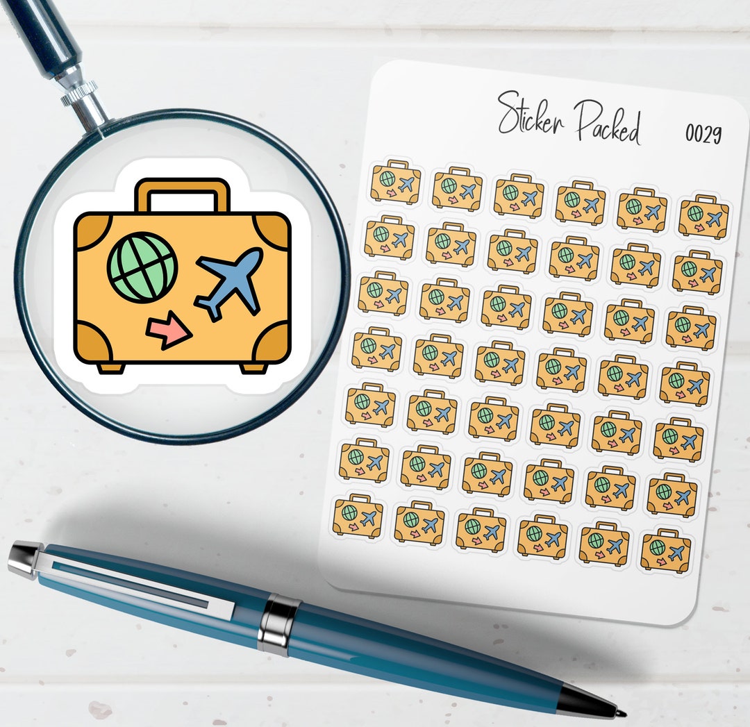 Luggage Planner Stickers Travel Planner Stickers Suitcase Stickers for ...