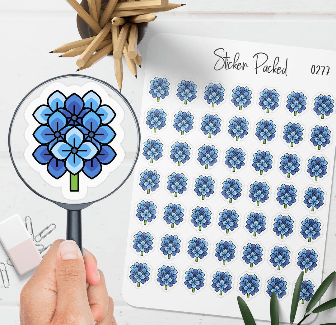 Hydrangea Planner Sticker Hydrangea Icon Sticker Hydrangea - Etsy