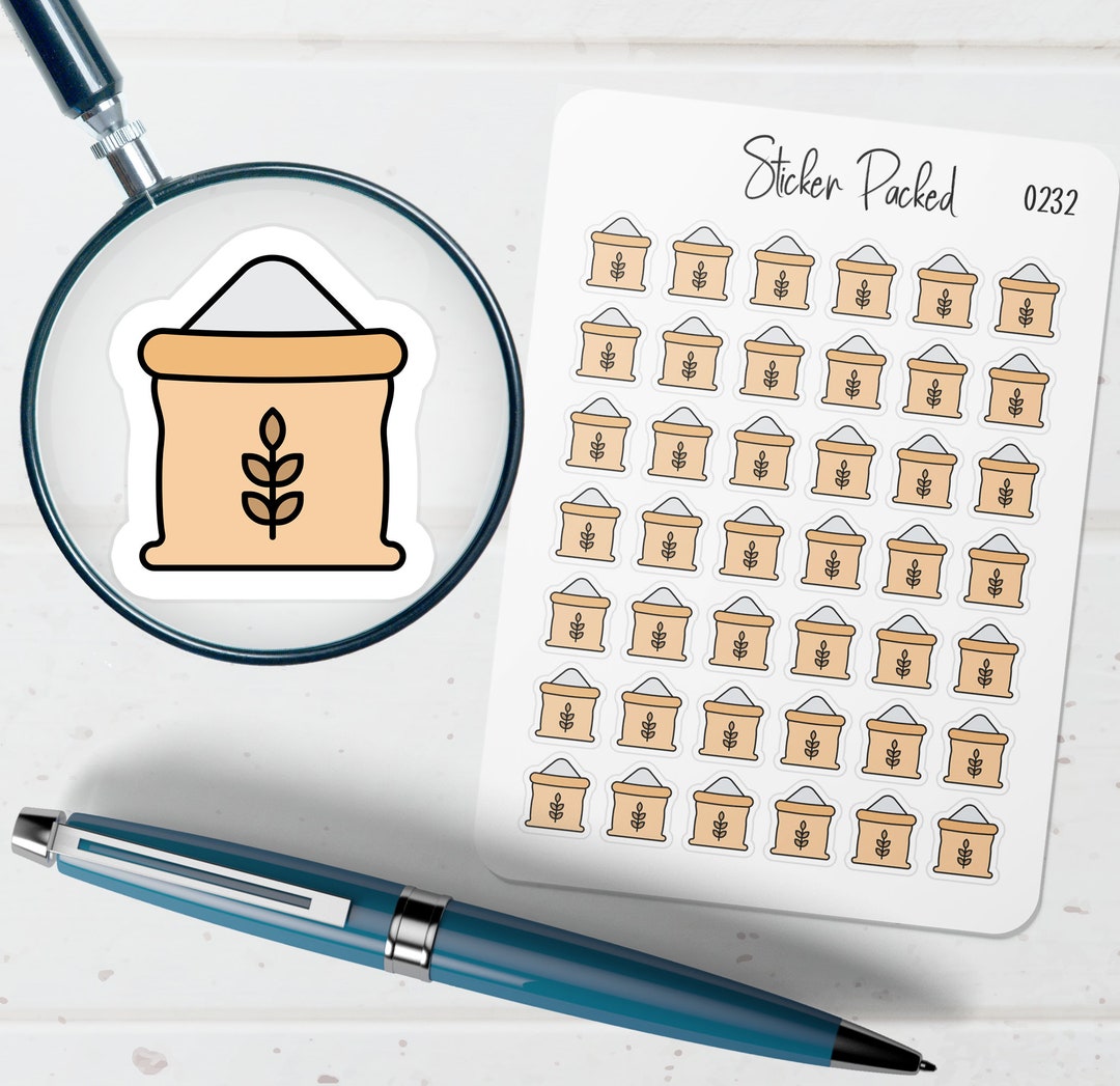 Wheat Flour Planner Sticker Wheat Flour Icon Sticker Wheat Flour ...