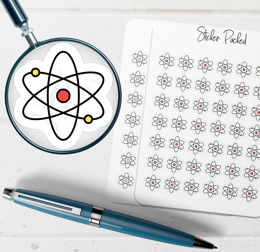 Atom Planner Sticker Atom Icon Sticker Atom Sticker - Etsy