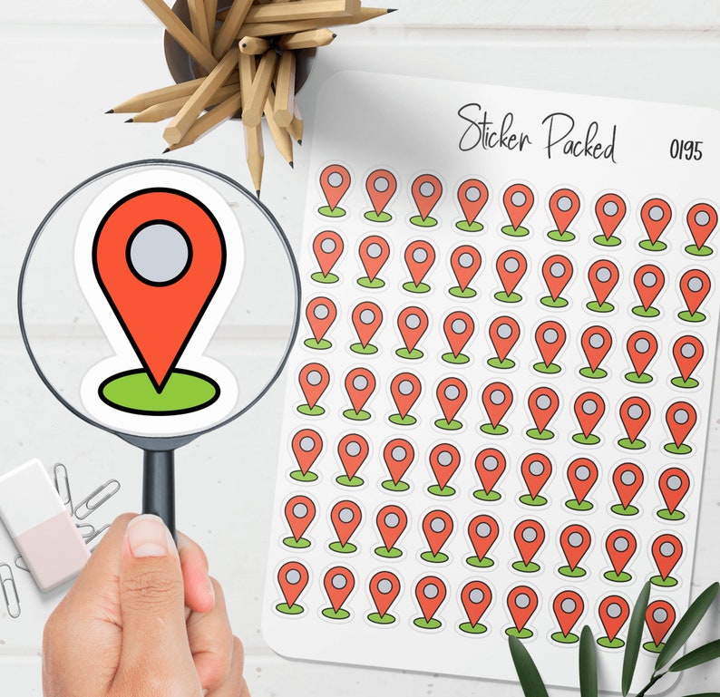 Location Planner Sticker Location Icon Sticker Location - Etsy