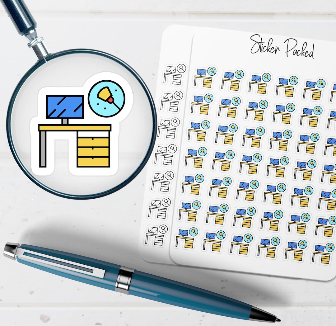 Clean Desk Planner Sticker Clean Desk Icon Sticker Clean Desk Sticker ...