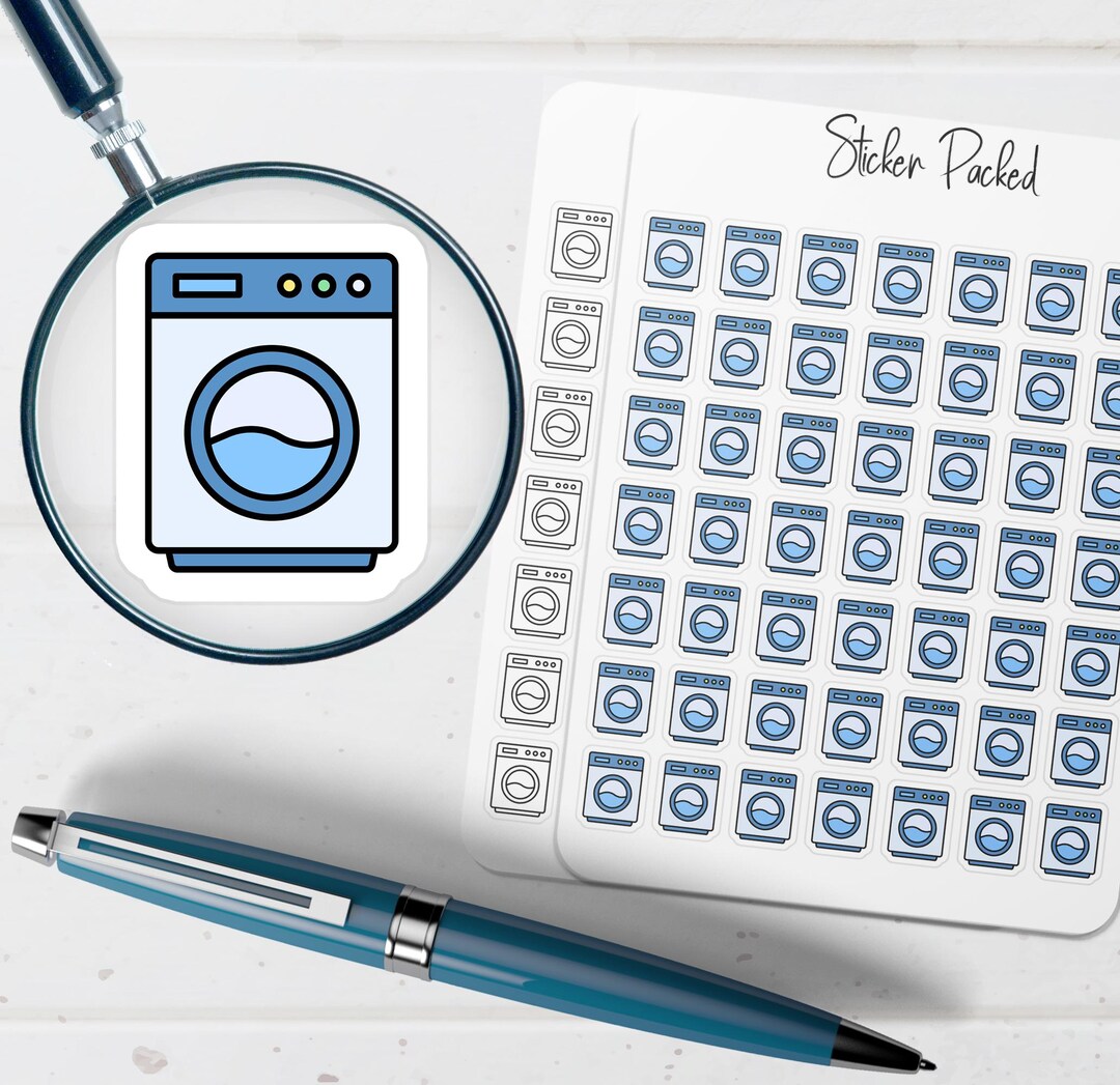 Washing Machine Planner Sticker Washing Machine Icon Sticker Washing ...