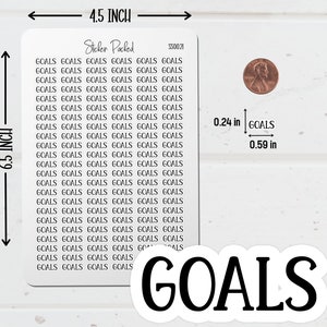 Goals Planner Sticker Goals Script Sticker Goals Word Sticker Goals ...