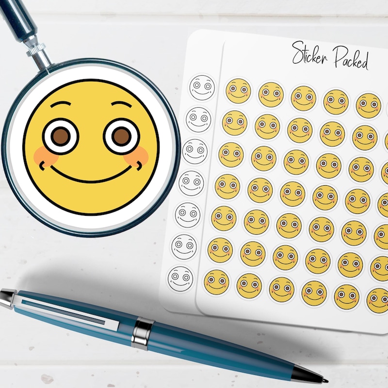 Emoji Smile Stickers - Etsy