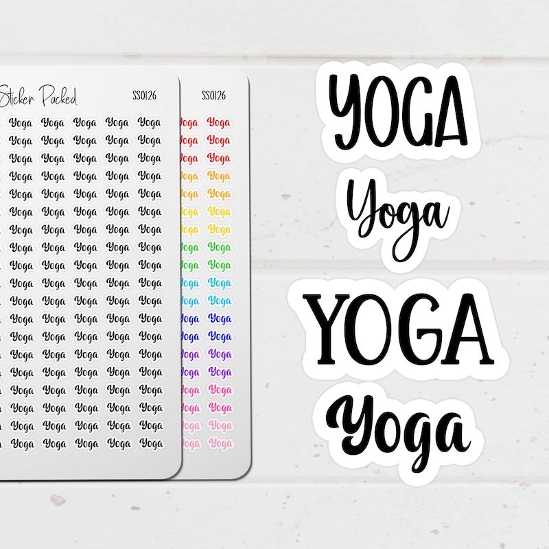 Yoga Stickers - Etsy