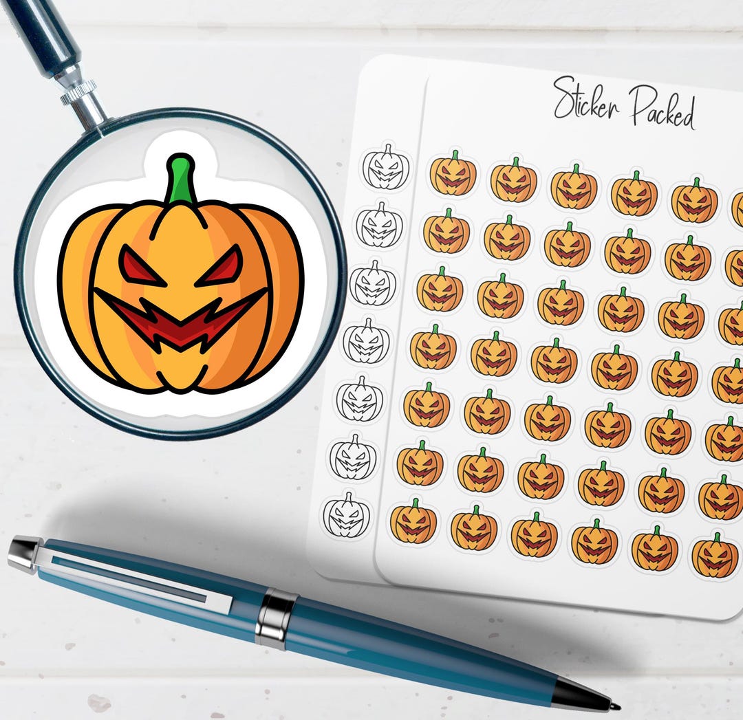 Jack O Lantern Planner Sticker Jack O Lantern Icon Sticker Jack O ...