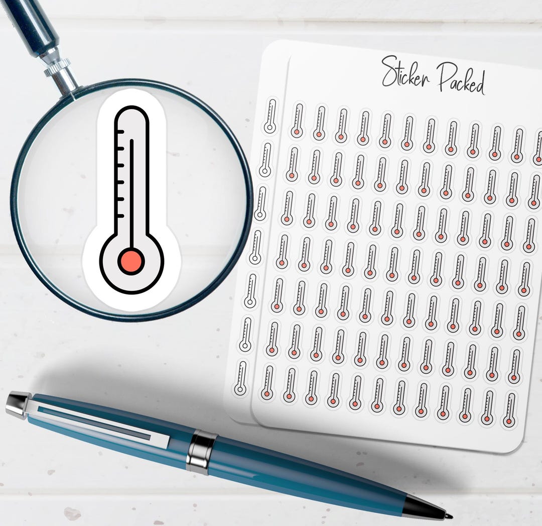 Thermometer Planner Sticker Thermometer Icon Sticker Thermometer ...