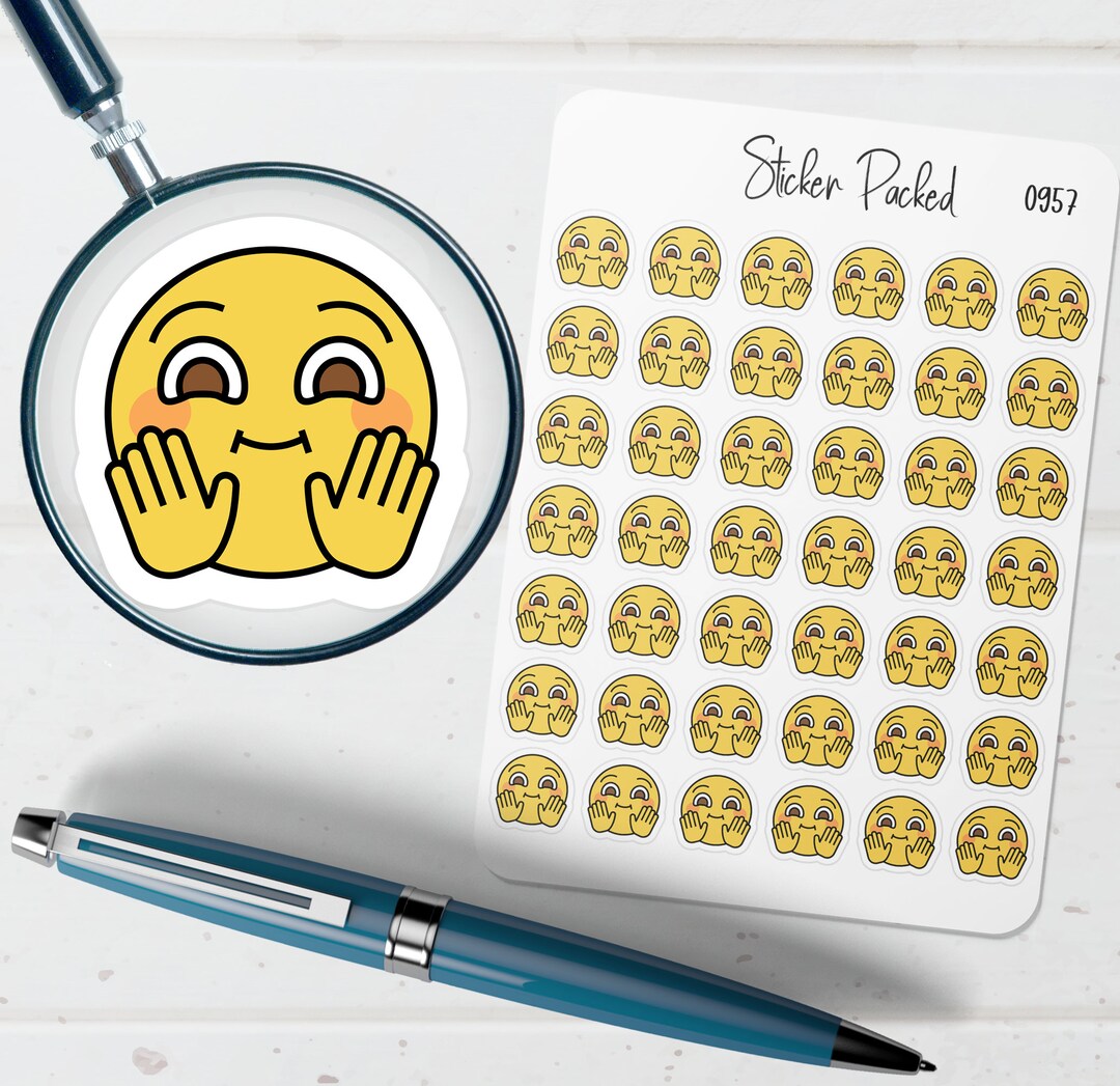 Hug Emoji Planner Sticker Hug Emoji Icon Sticker Hug Emoji Sticker - Etsy