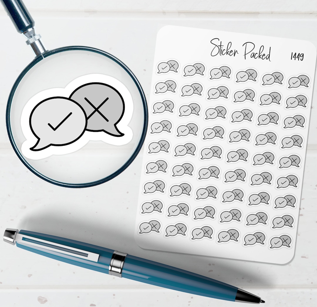 Yes No Planner Sticker Yes No Icon Sticker Yes No Sticker - Etsy