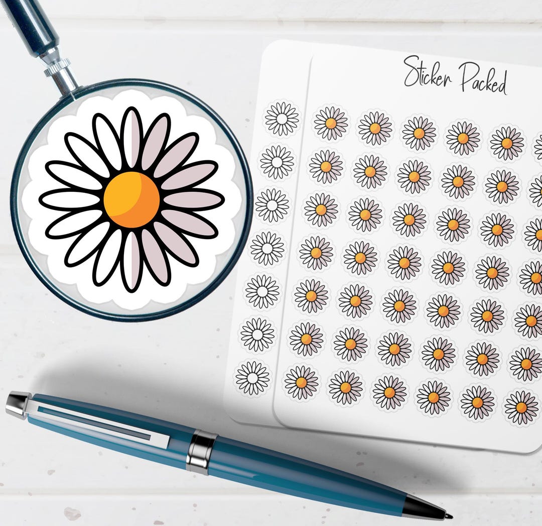 Daisies Planner Sticker Daisies Icon Sticker Daisies Sticker - Etsy