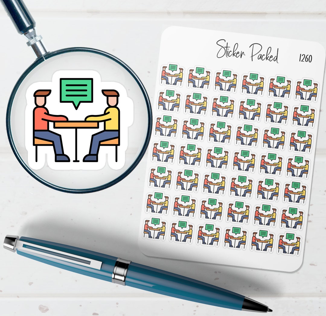 Meeting Planner Sticker Meeting Icon Sticker Meeting Sticker - Etsy