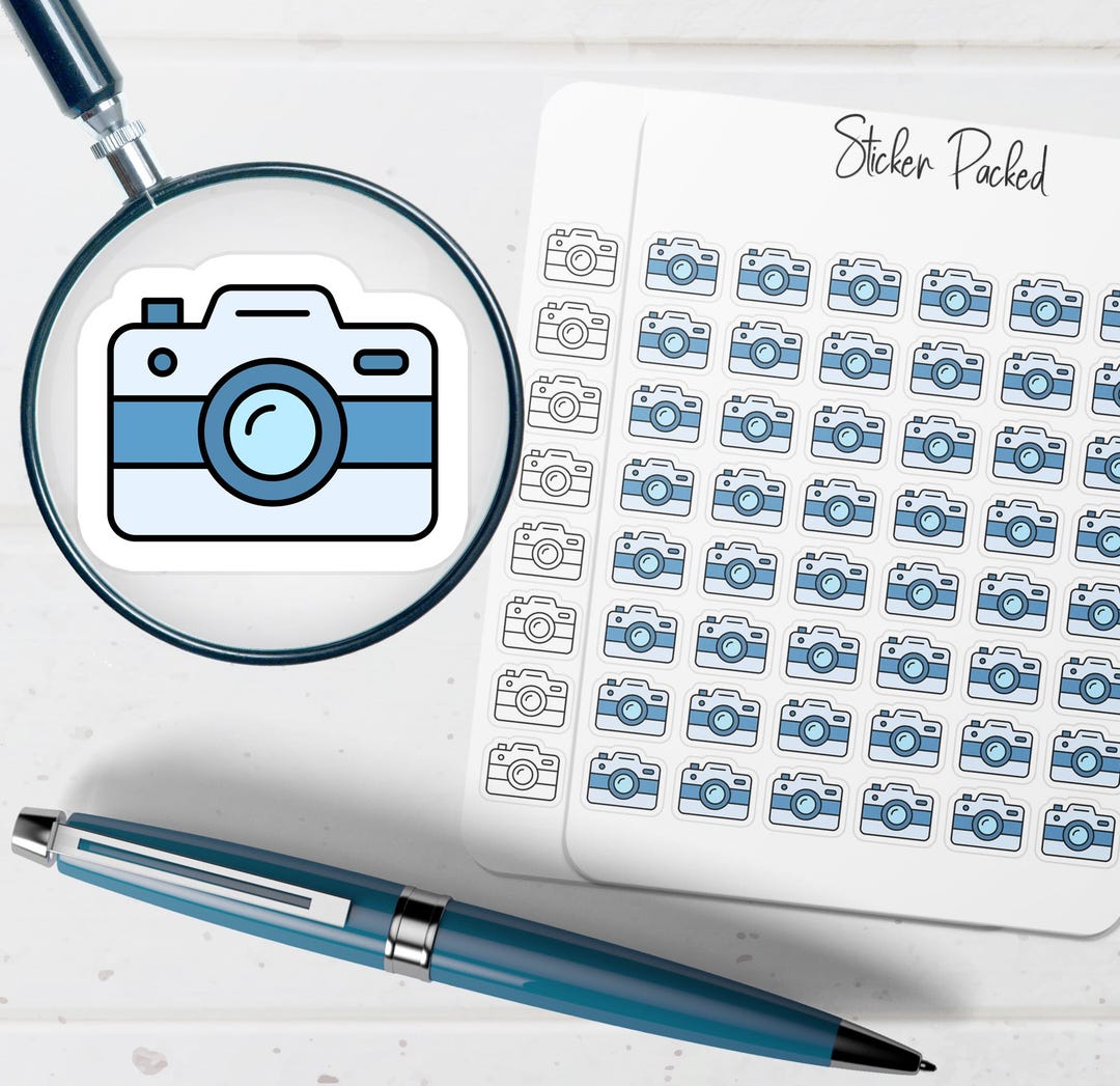 Camera Planner Sticker Camera Icon Sticker Camera Sticker - Etsy