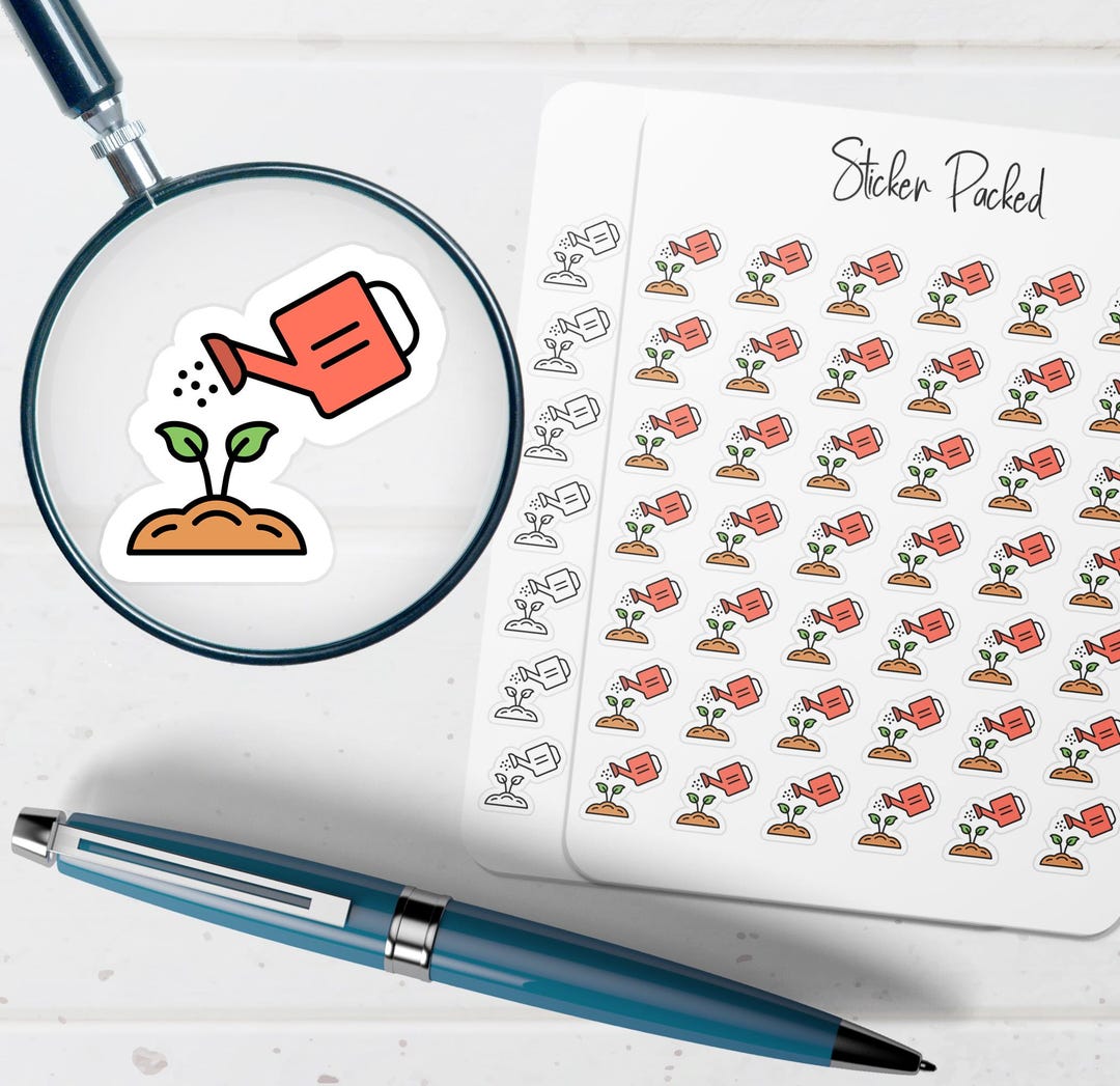 Water Plants Planner Sticker Water Plants Icon Sticker Water Plants ...