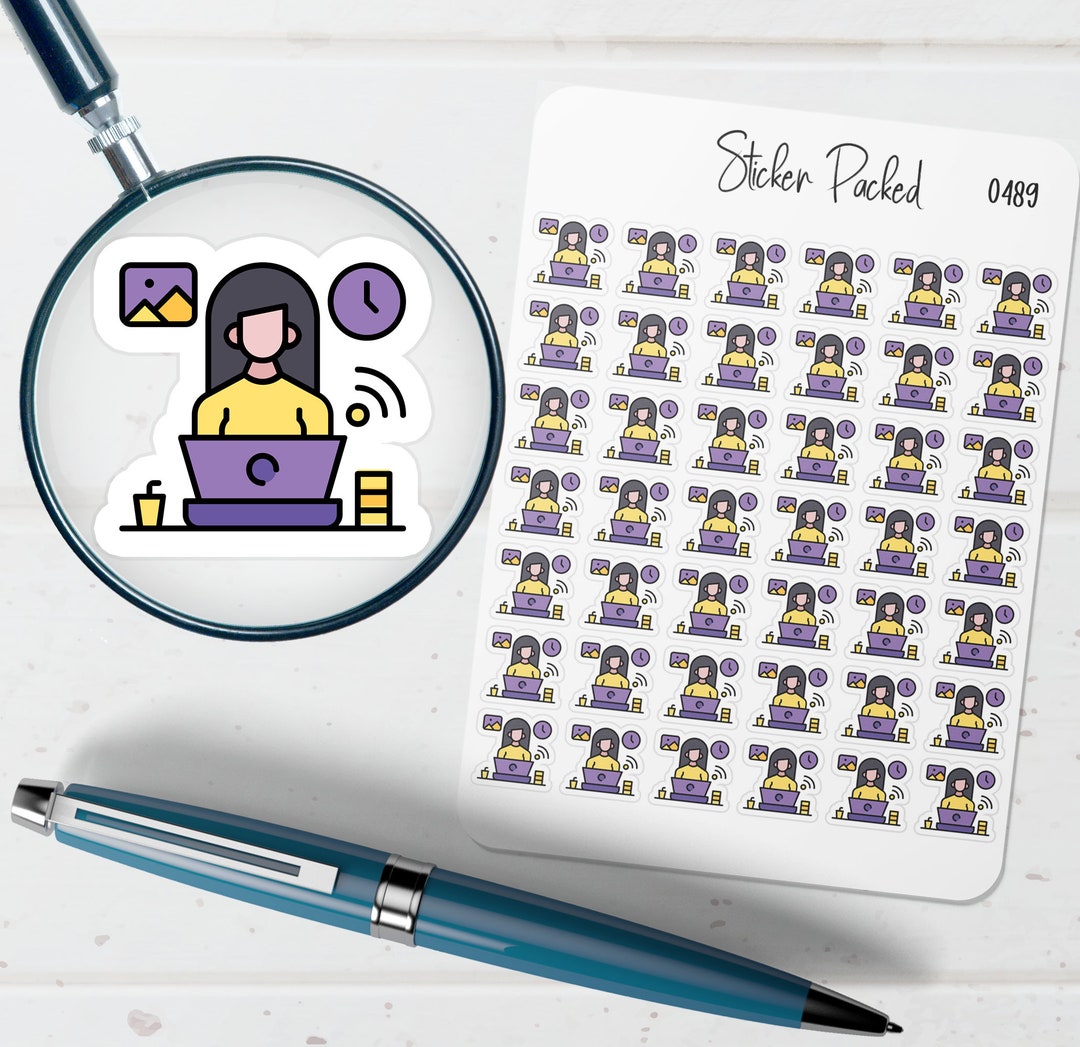 Work From Home Planner Sticker Work From Home Icon Sticker Work From ...