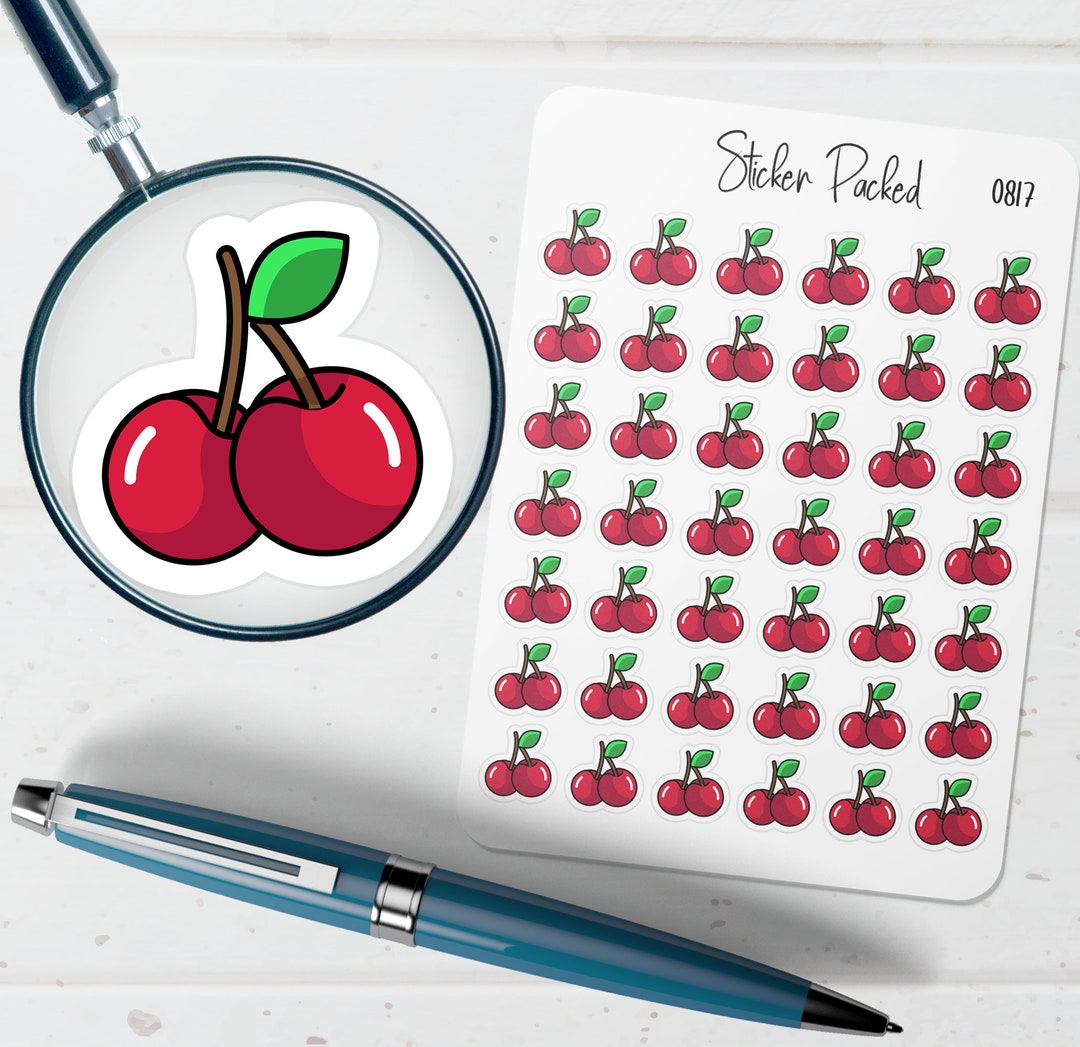 Cherries Planner Sticker Cherries Icon Sticker Cherries Sticker Fruit ...