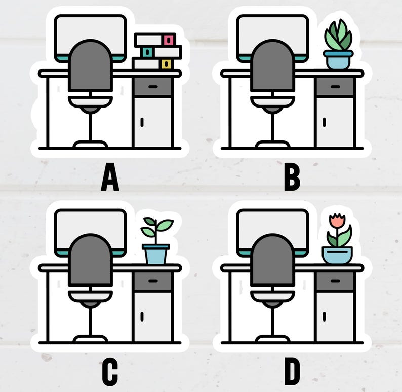 Office Desk Planner Sticker Office Desk Icon Sticker Office Desk ...