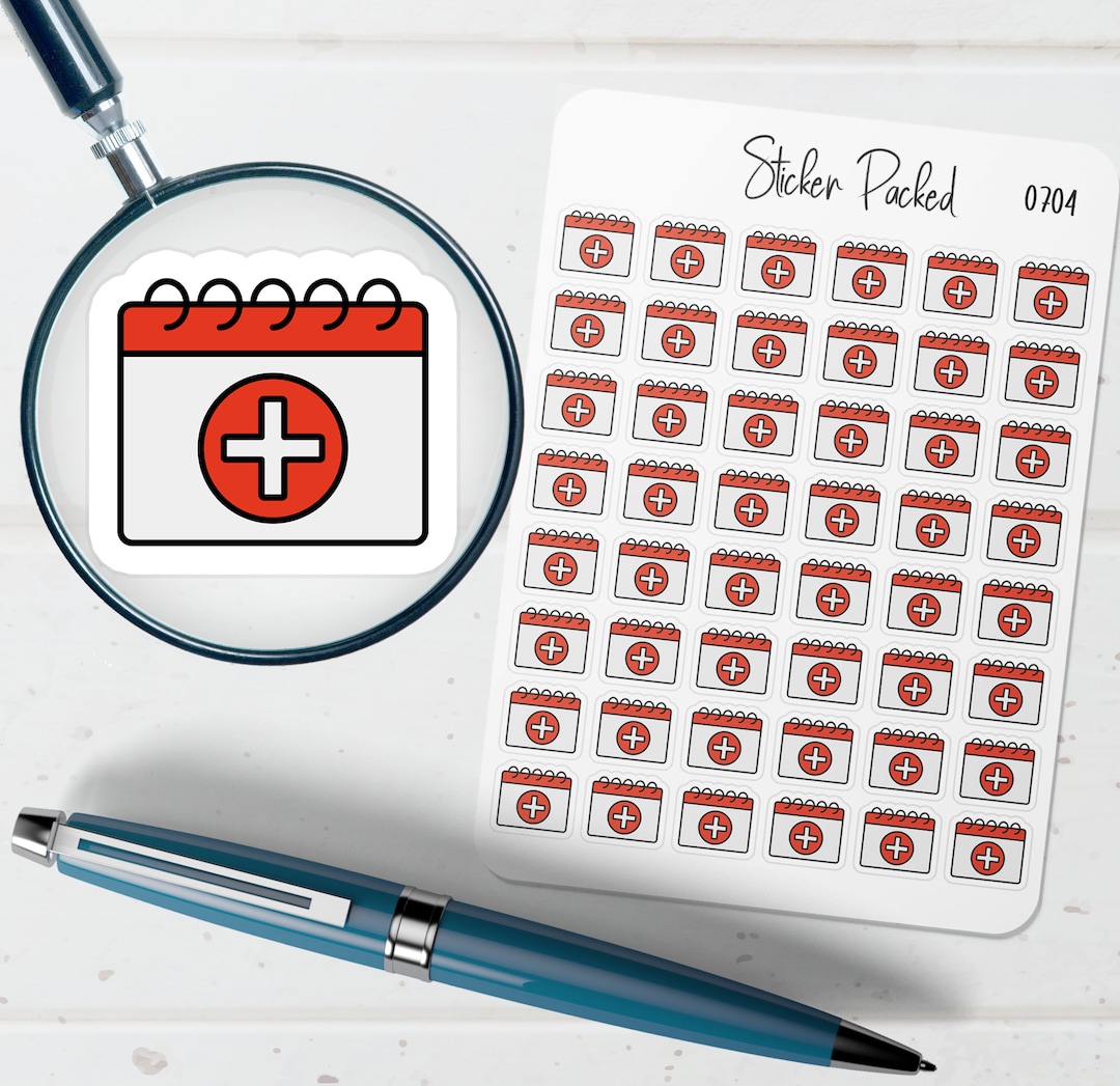 Medical Appointment Planner Sticker Medical Appointment Icon Sticker ...