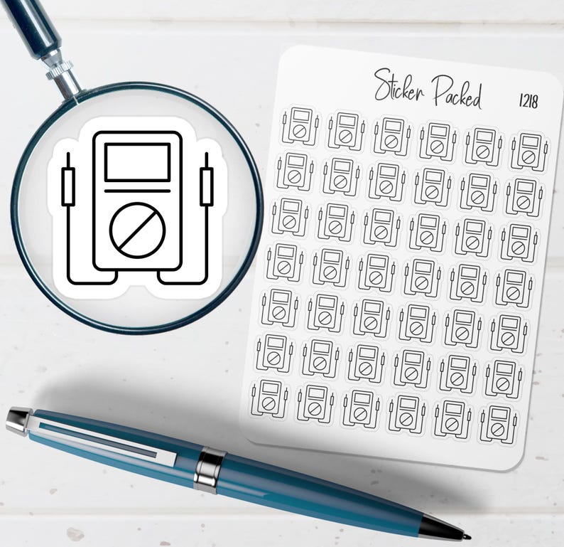 Voltmeter Planner Sticker Voltmeter Icon Sticker Voltmeter Sticker - Etsy