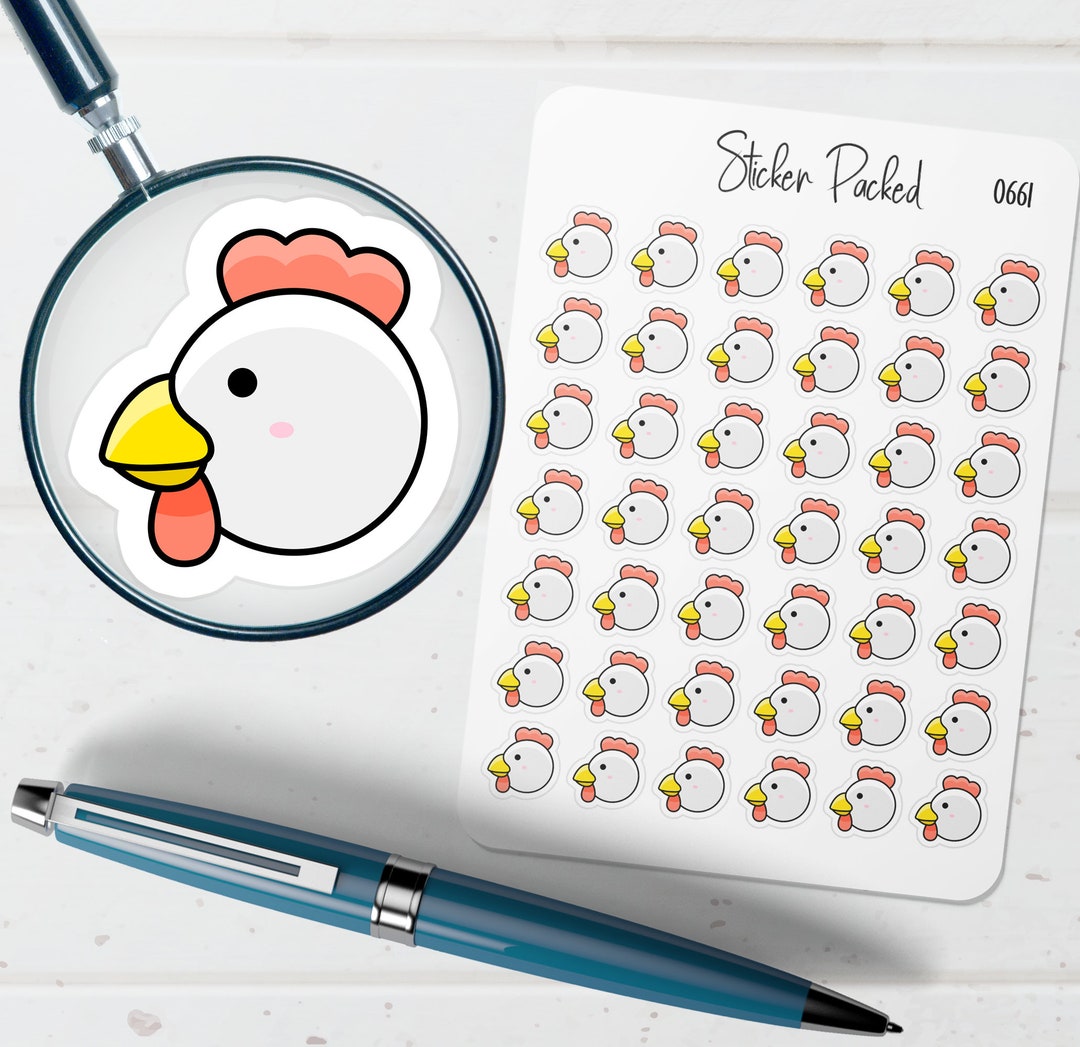 Chicken Head Planner Sticker Chicken Head Icon Sticker Chicken Head ...