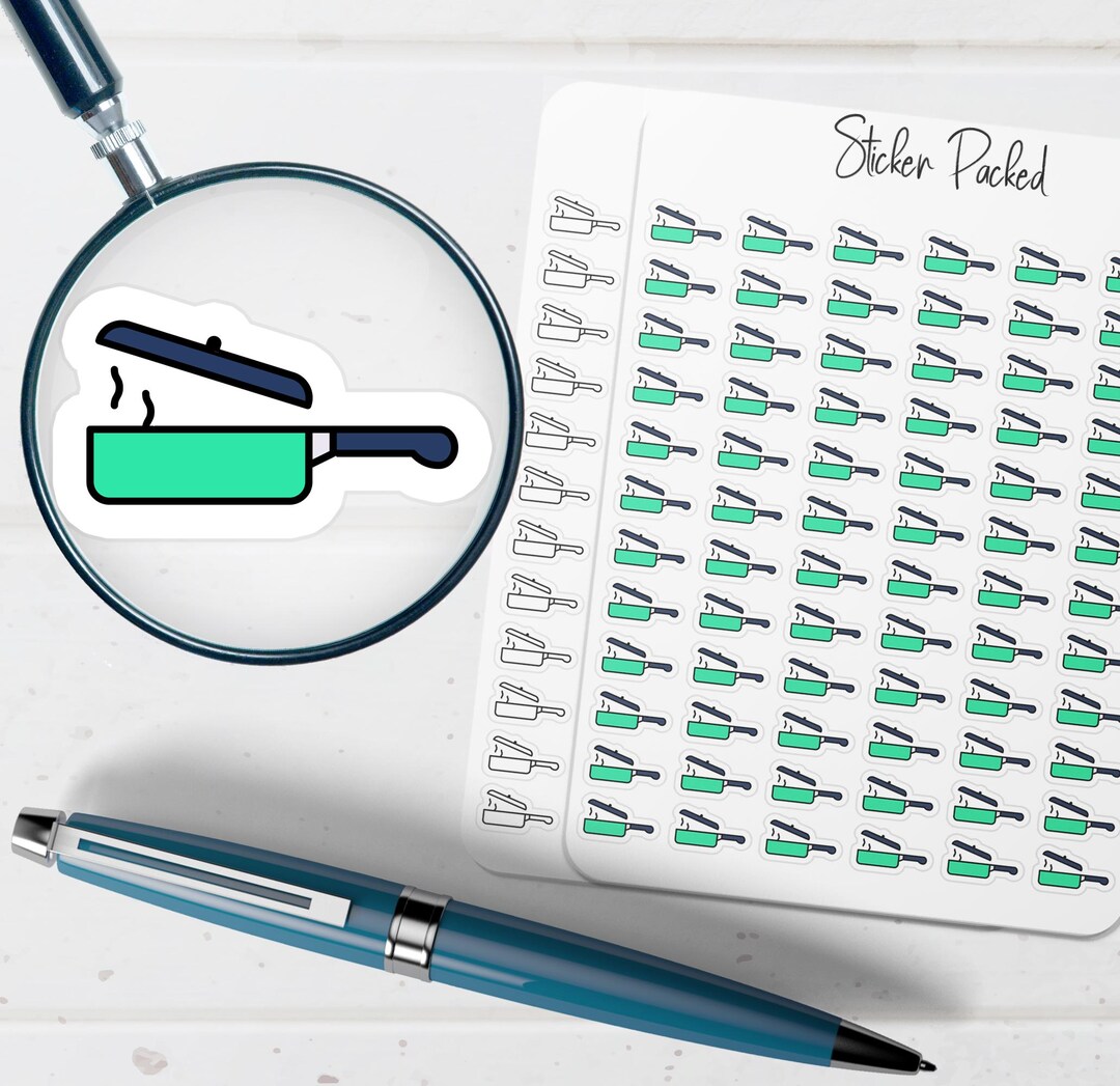 Sauce Pan Planner Sticker Sauce Pan Icon Sticker Sauce Pan Sticker - Etsy