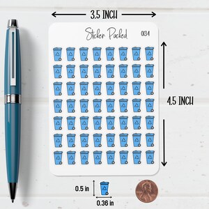 Recycling Bin Planner Sticker Recycling Bin Icon Sticker Recycling Bin ...