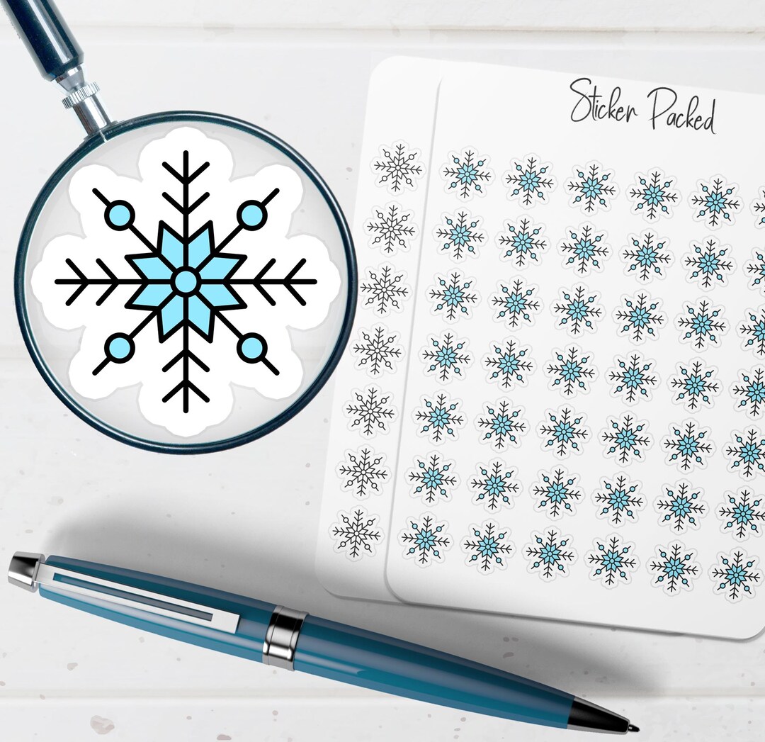 Snow Flake Planner Sticker Snow Flake Icon Sticker Snow Flake Sticker ...
