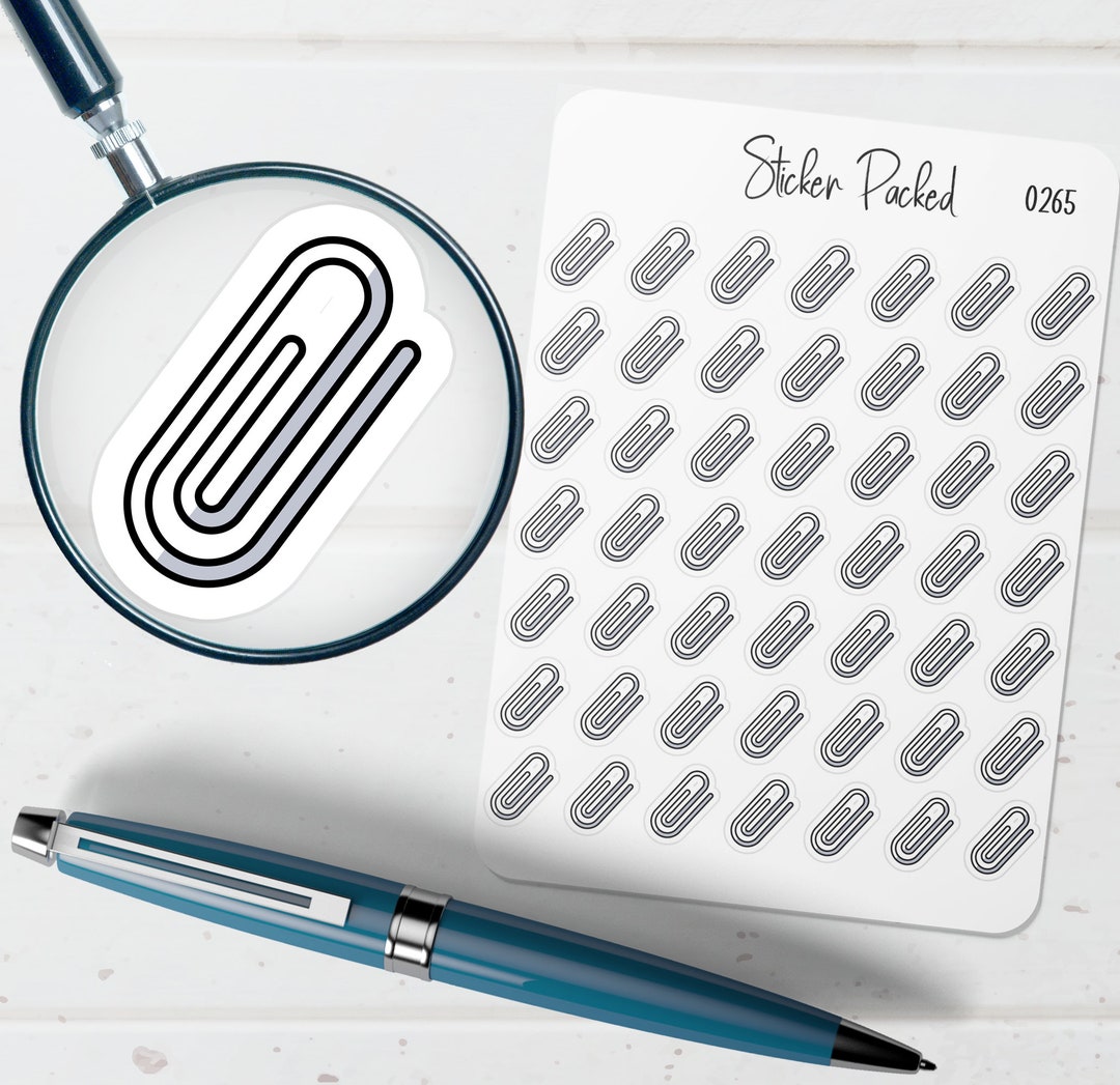 Paper Clip Planner Sticker Paper Clip Icon Sticker Paper Clip Sticker ...