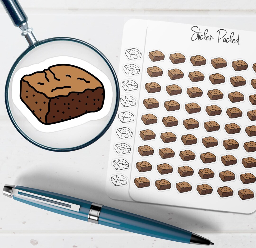 Brownie Planner Sticker Brownie Icon Sticker Brownie Sticker - Etsy