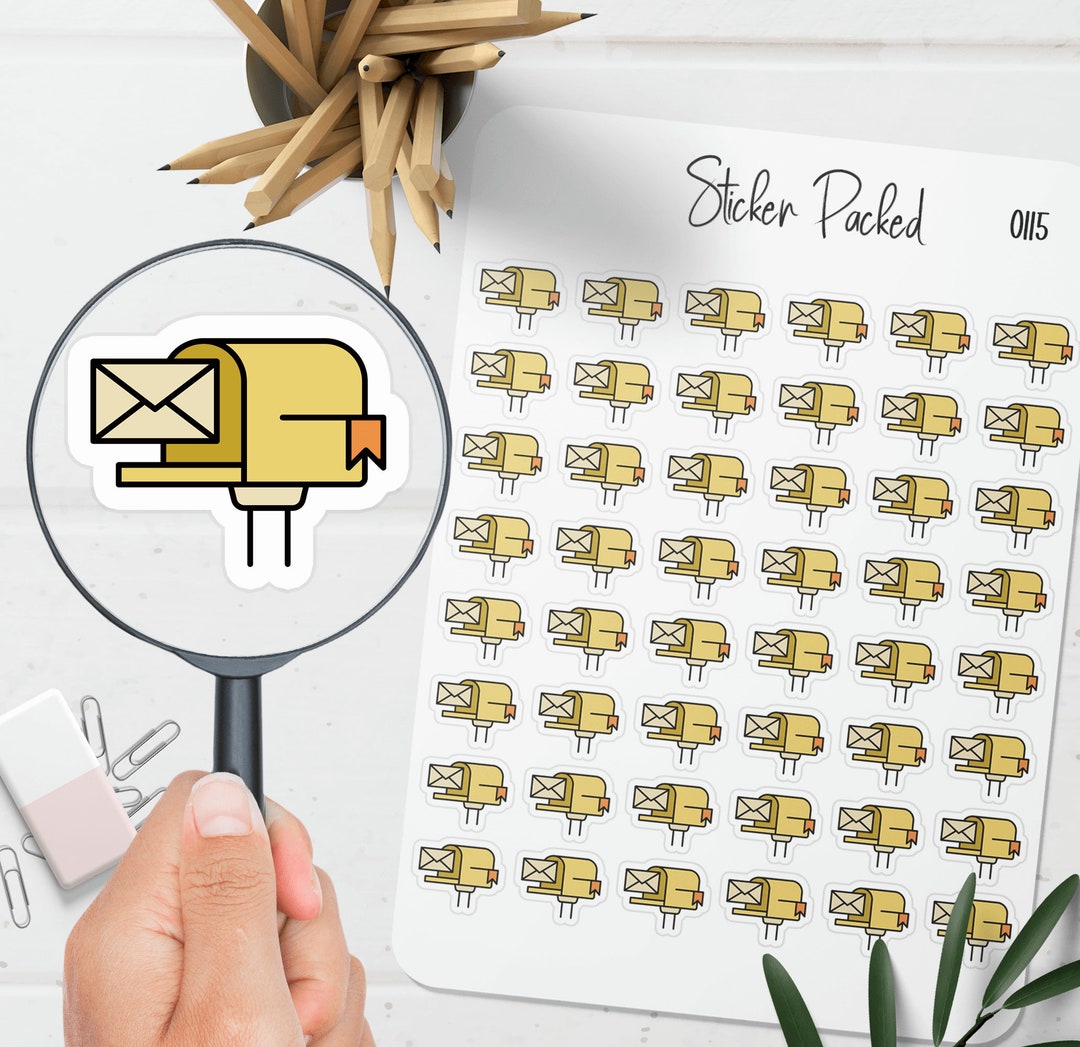 Mailbox Planner Sticker Mailbox Icon Sticker Mailbox Sticker - Etsy