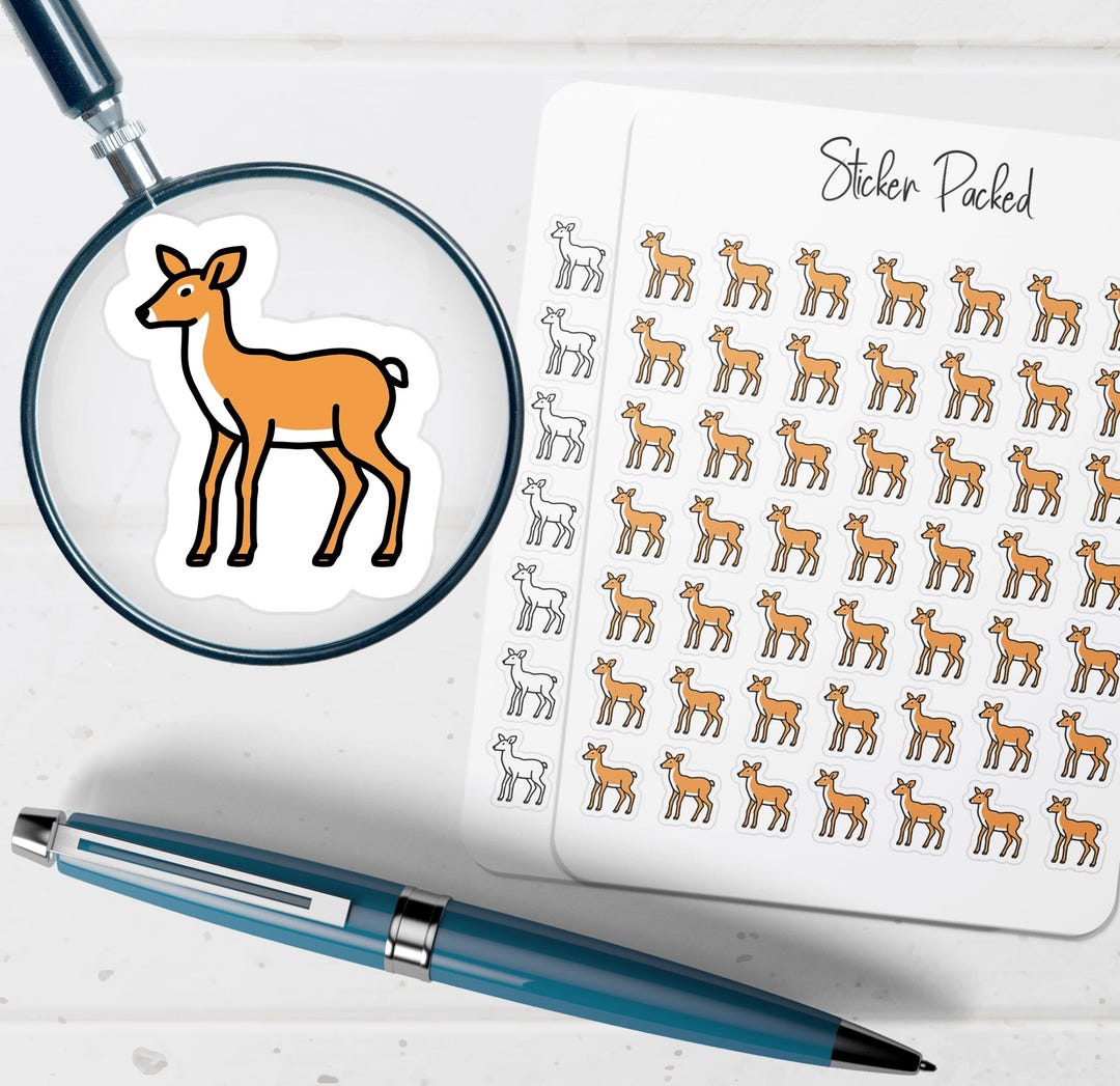 Deer Planner Sticker Deer Icon Sticker Deer Sticker - Etsy
