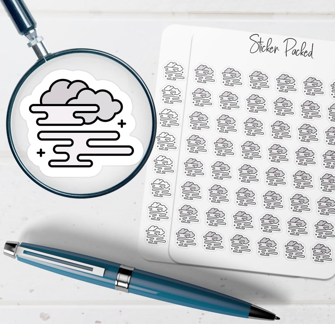 Fog Planner Sticker Fog Icon Sticker Fog Sticker - Etsy