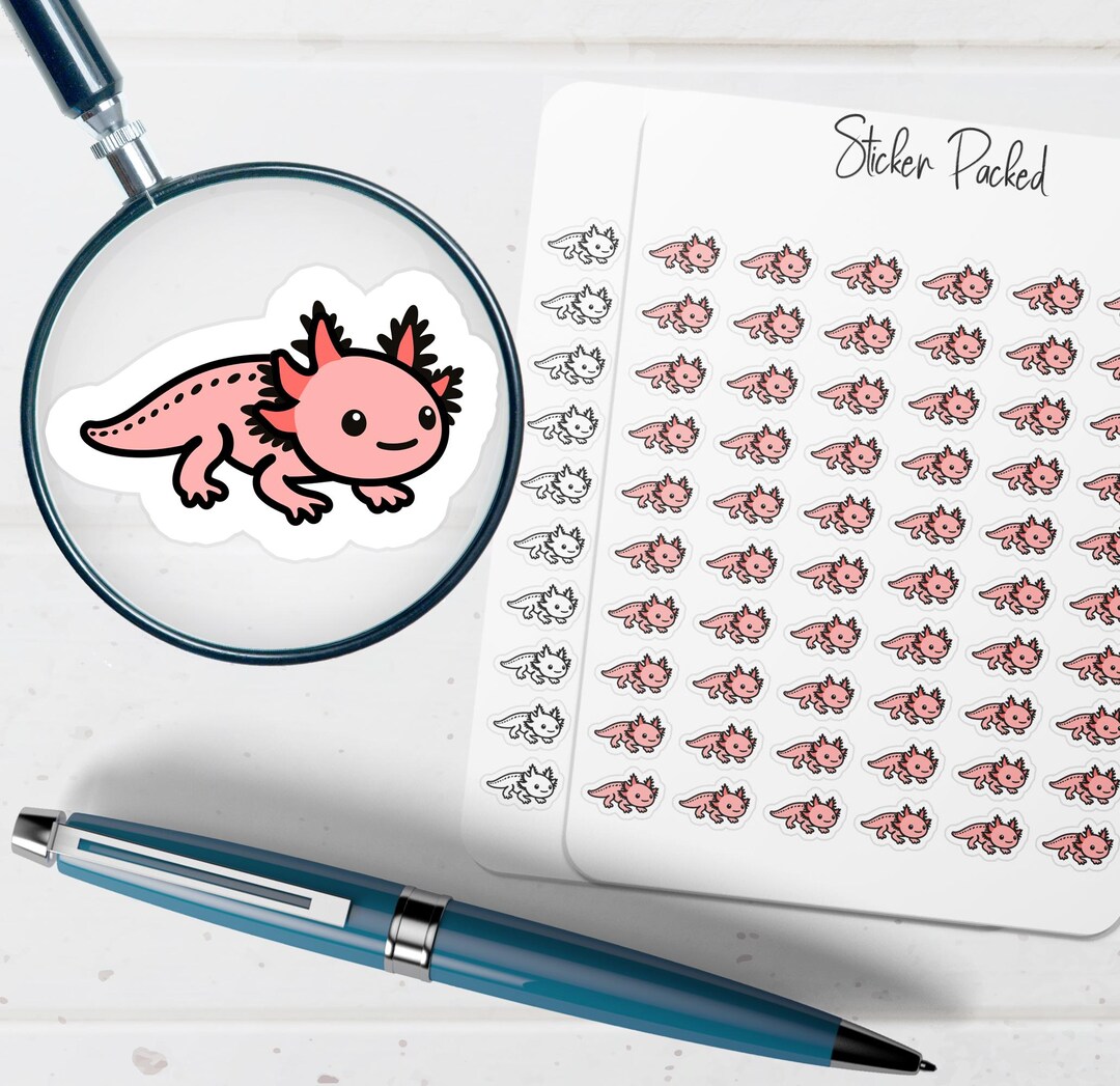 Axolotl Planner Sticker Axolotl Icon Sticker Axolotl Sticker - Etsy