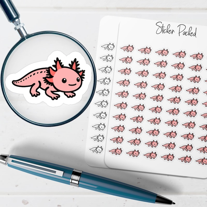 Axolotl Sticker Sheet - Etsy