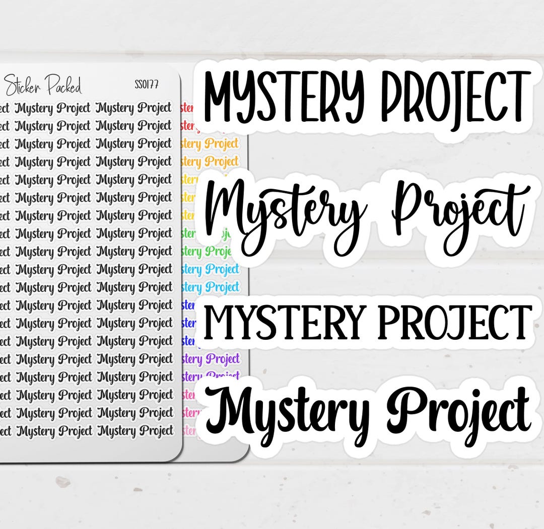 Mystery Project Planner Sticker Mystery Project Script Sticker Mystery ...