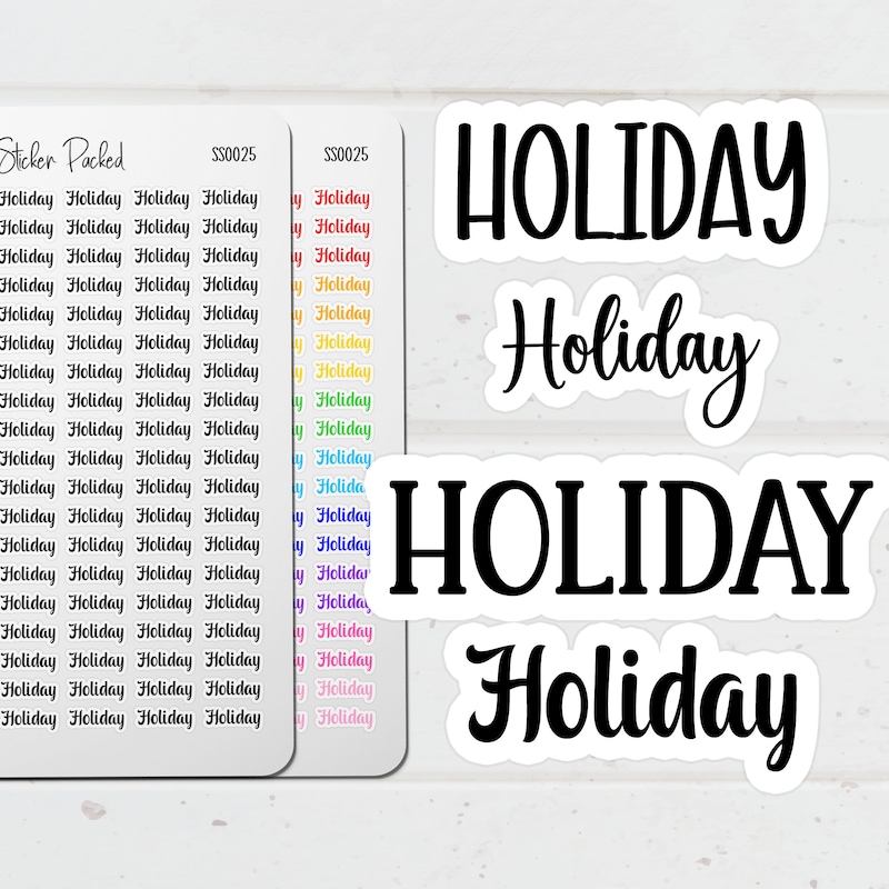 Holidays Scripts Stickers - Etsy