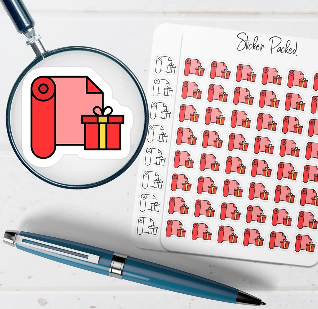 Wrapping Paper Planner Sticker Wrapping Paper Icon Sticker Wrapping ...