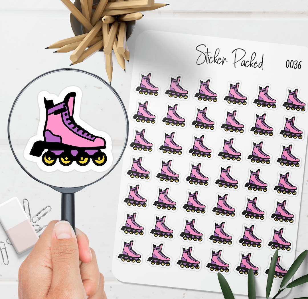 Roller Blade Planner Stickers Roller Skate Rink Planner Stickers ...