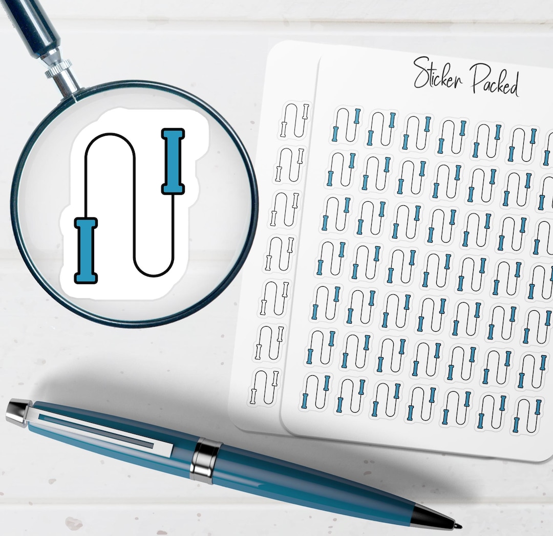 Jump Rope Planner Sticker Jump Rope Icon Sticker Jump Rope Sticker - Etsy