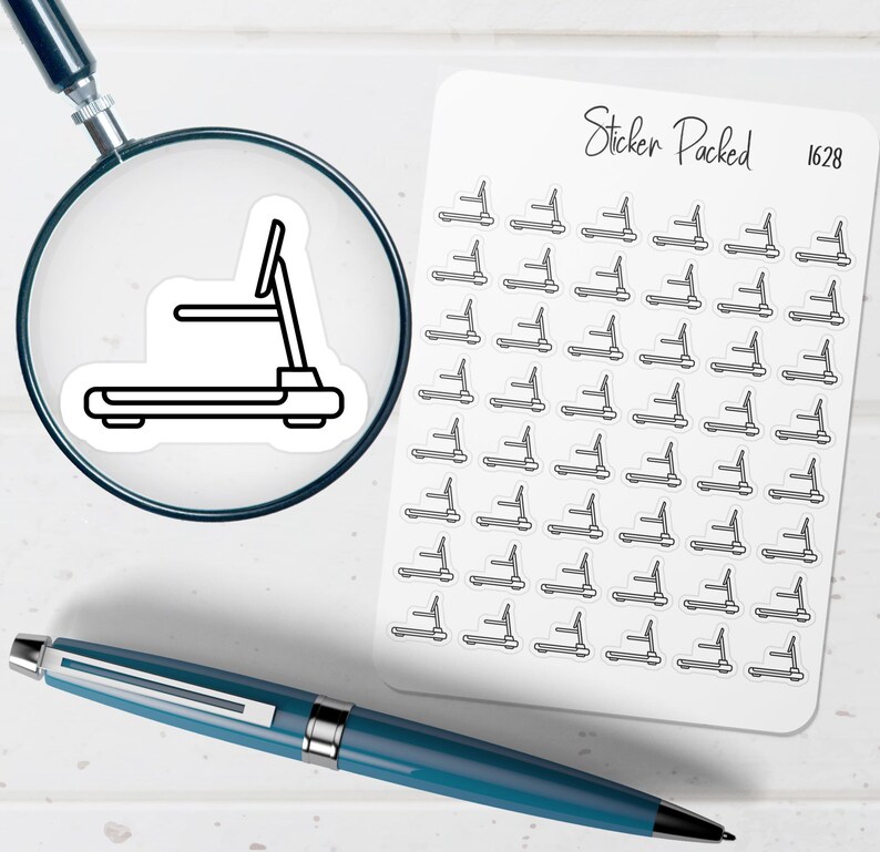 Treadmill Planner Sticker Treadmill Icon Sticker Treadmill Sticker - Etsy