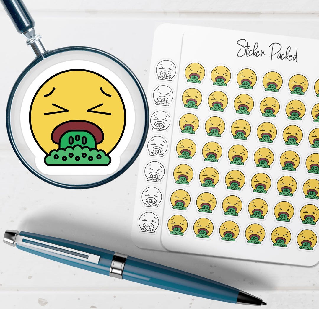Vomit Planner Sticker Vomit Icon Sticker Vomit Sticker - Etsy