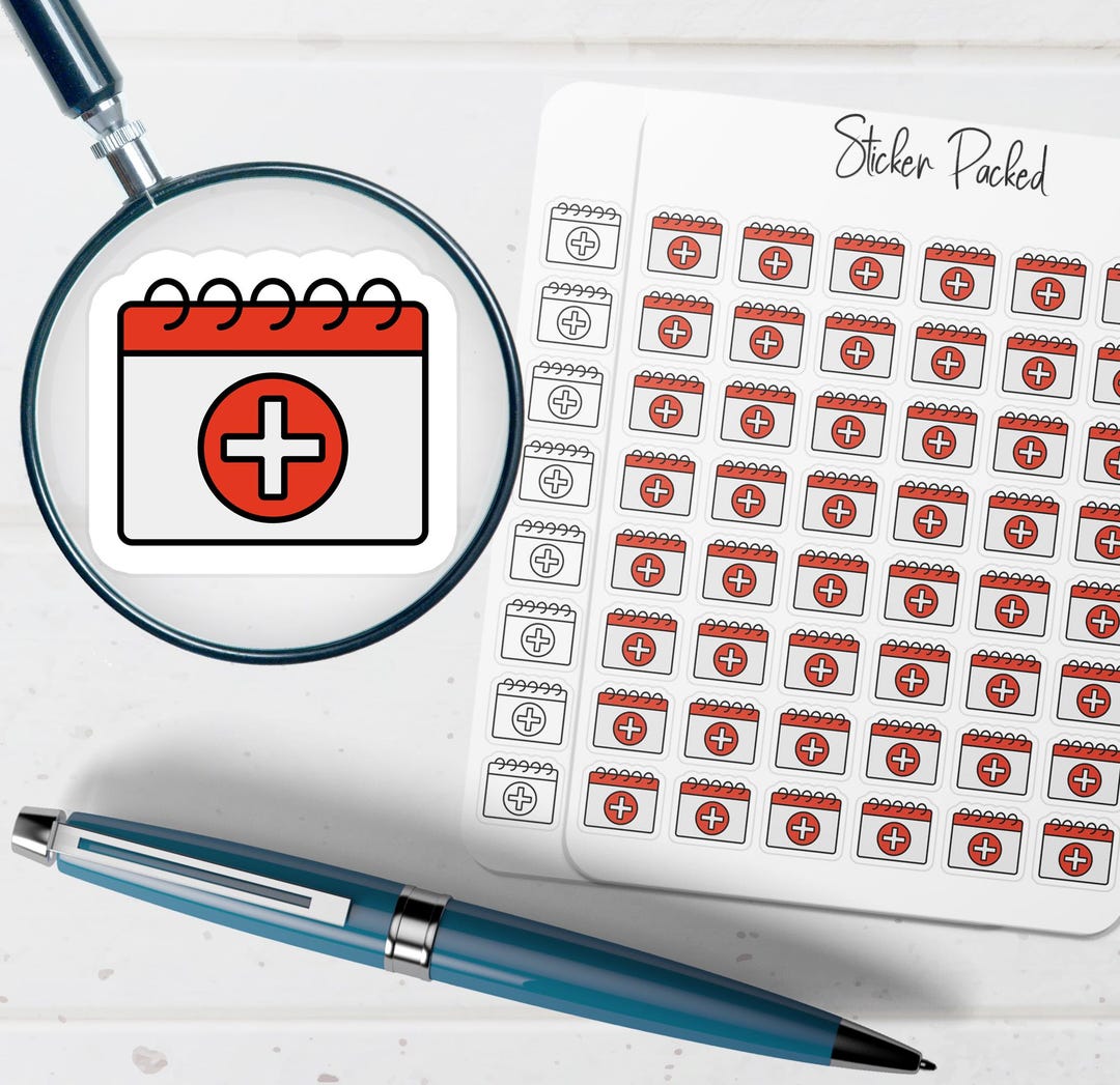 Medical Appointment Planner Sticker Medical Appointment Icon Sticker ...