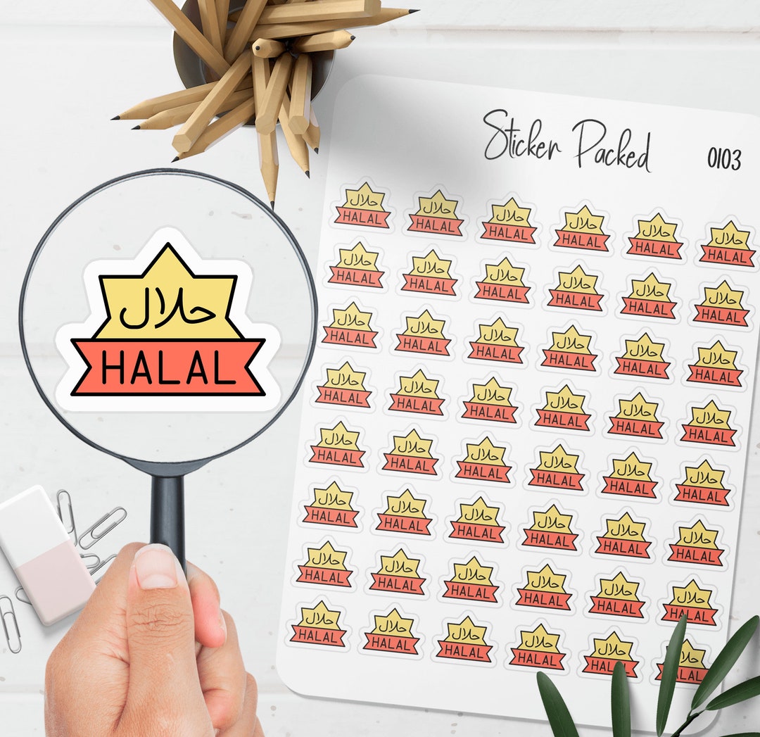 Halal Planner Sticker Halal Icon Sticker Halal Sticker - Etsy