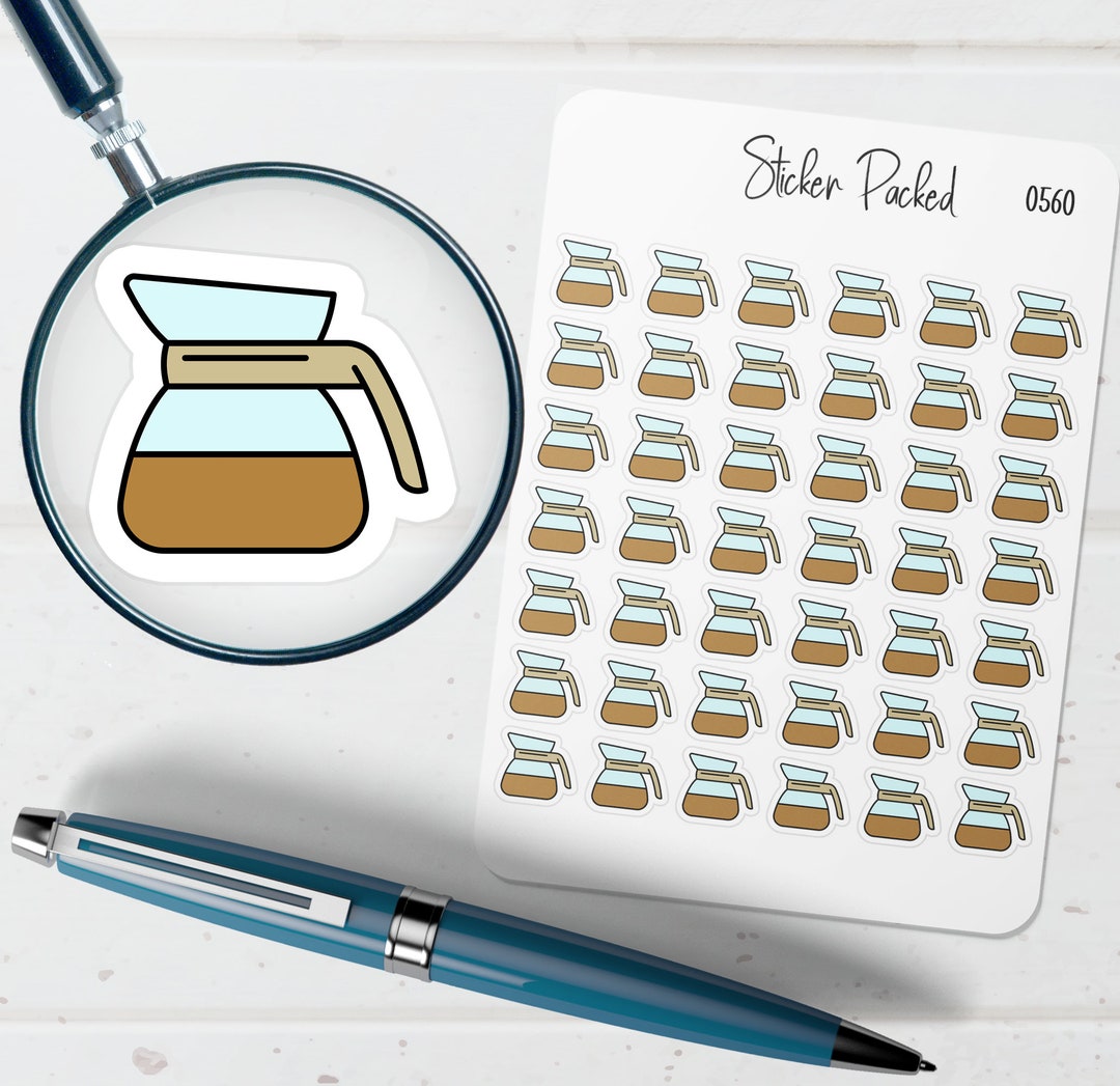 Coffee Pot Planner Sticker Coffee Pot Icon Sticker Coffee Pot Sticker ...