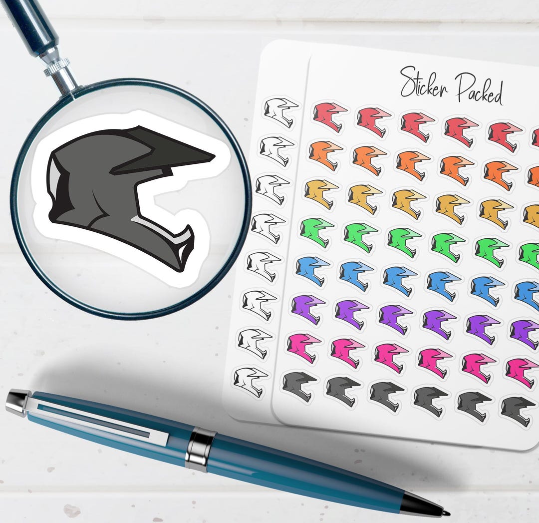 BMX Helmet Planner Sticker BMX Helmet Icon Sticker BMX Helmet Sticker ...
