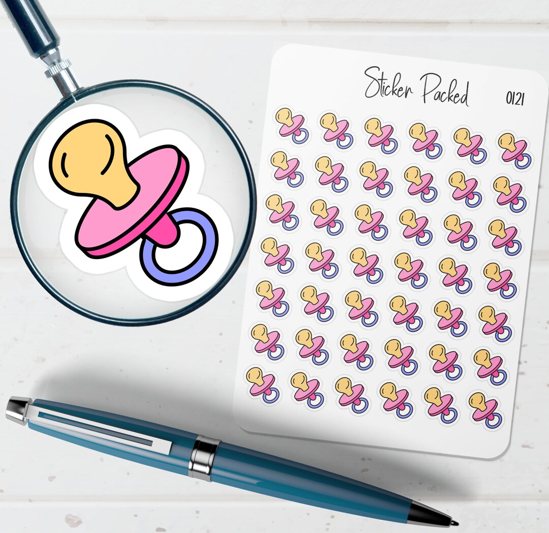 Pacifier Planner Sticker Pacifier Icon Sticker Pacifier Sticker - Etsy