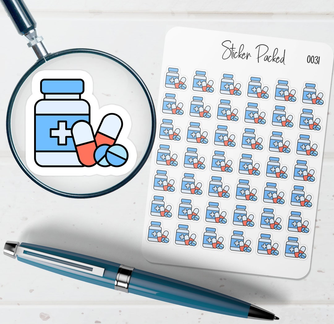 Medication Planner Stickers Pills Planner Stickers Medical Stickers for ...