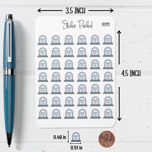 Gravestone Planner Sticker Gravestone Icon Sticker Gravestone Sticker ...