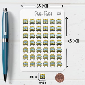 Bus Stickers School Bus Planner Stickers Transportation Stickers for ...