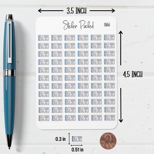 Cheque Planner Sticker Cheque Icon Sticker Cheque Sticker - Etsy